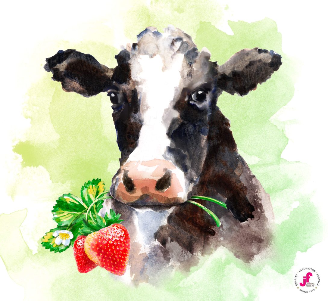 Earth Wise Cow Strawberry – Lori Anzalone Illustration